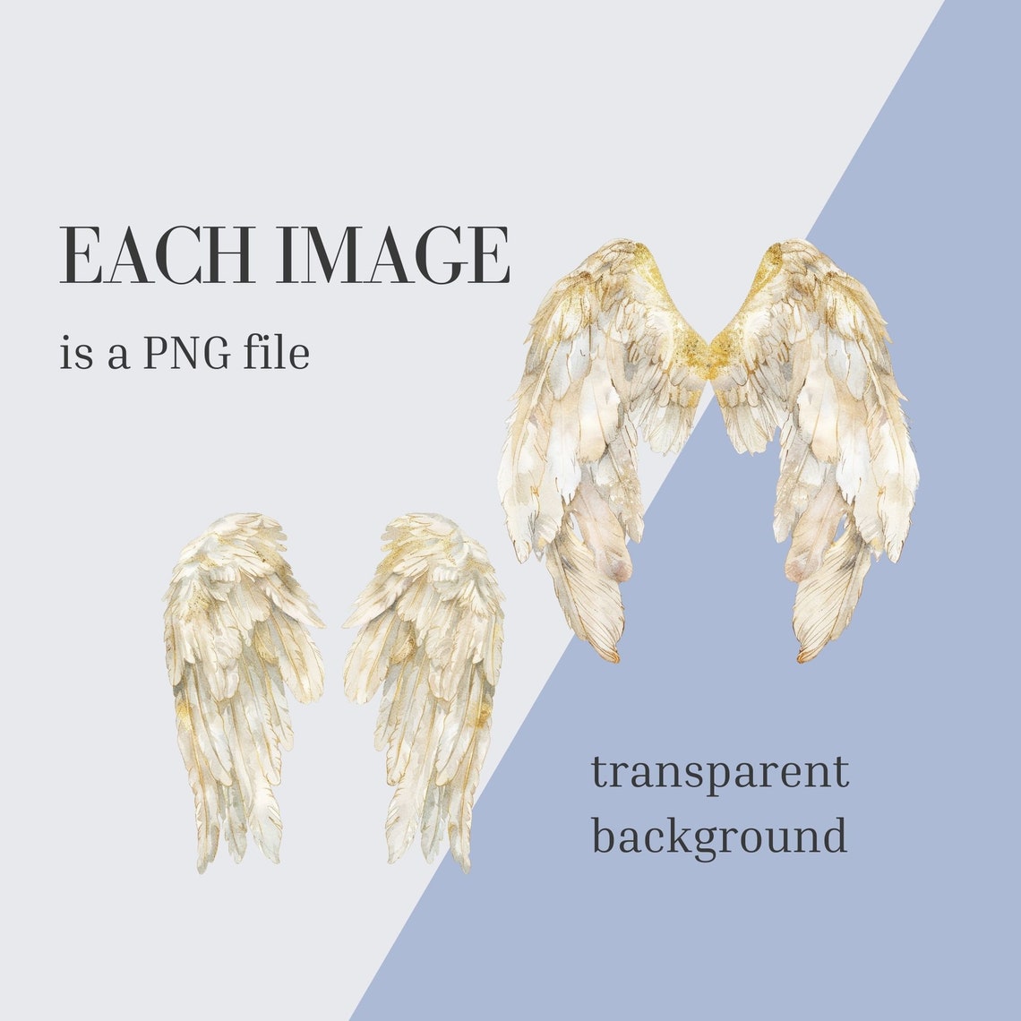Gold Angel Wings Png, Watercolor Angel Wings Png, Wings Clip Art ...