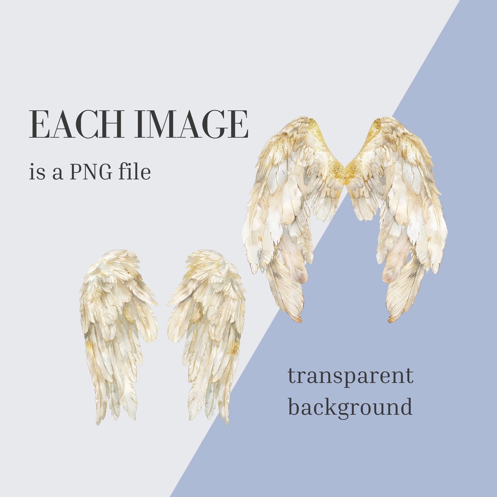Gold Angel Wings Png, Watercolor Angel Wings Png, Wings Clip Art ...