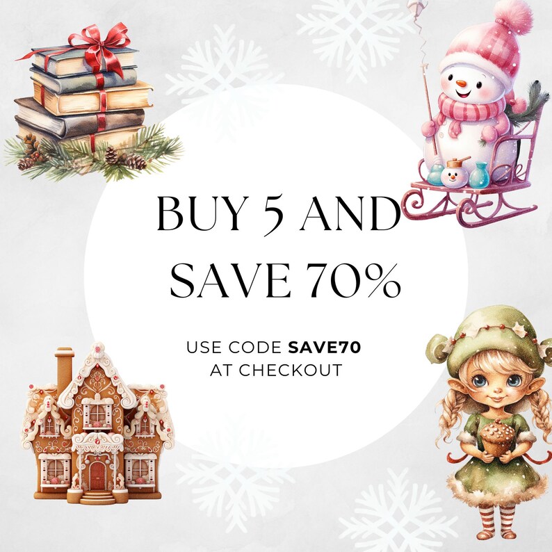 Christmas Clipart House Background, Watercolor Christmas House Clipart ...
