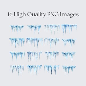 Icicle Clipart for Winter Crafts, Digital Download PNG, Frosty Ice ...