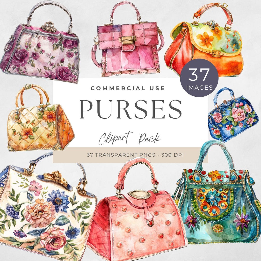 Designer Purse PNG, Luxury Tumbler Wrap, Digital Download, Fashion ...
