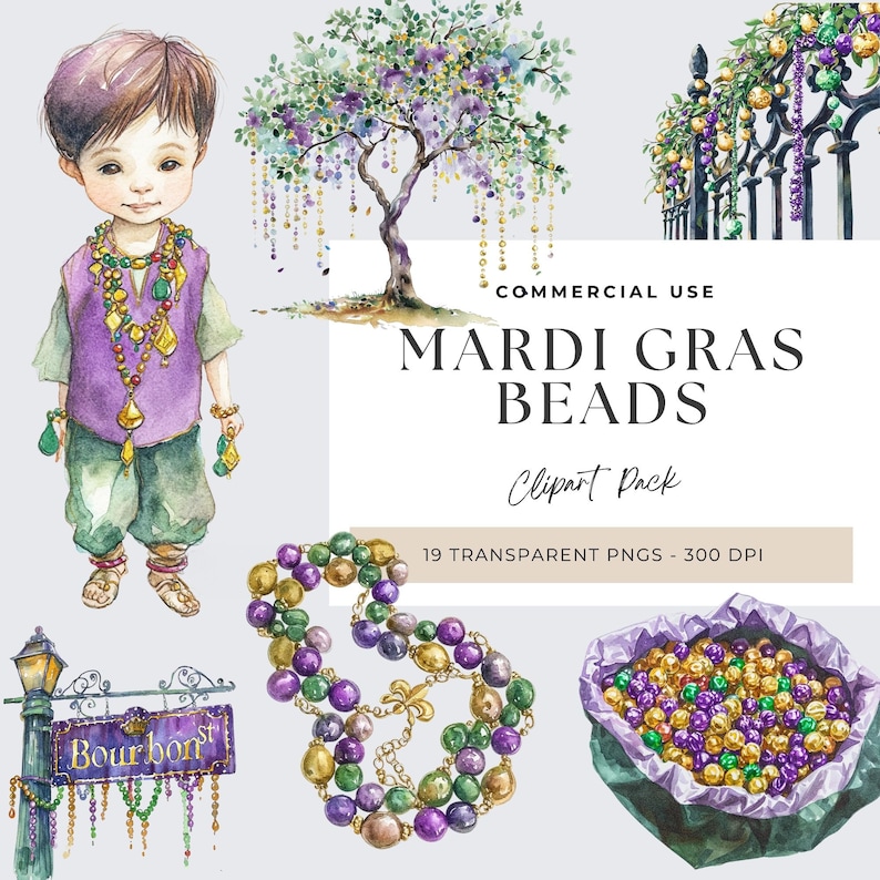 Mardi Gras Beads Clipart, Fleur De Lis, Happy Mardi Gras, Mardi Gras ...