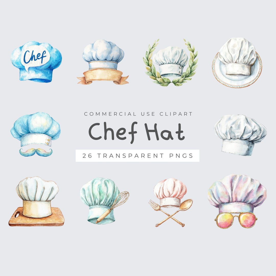 Chef Hat Clipart - Digital Download for Creative Craft Projects - Svg ...