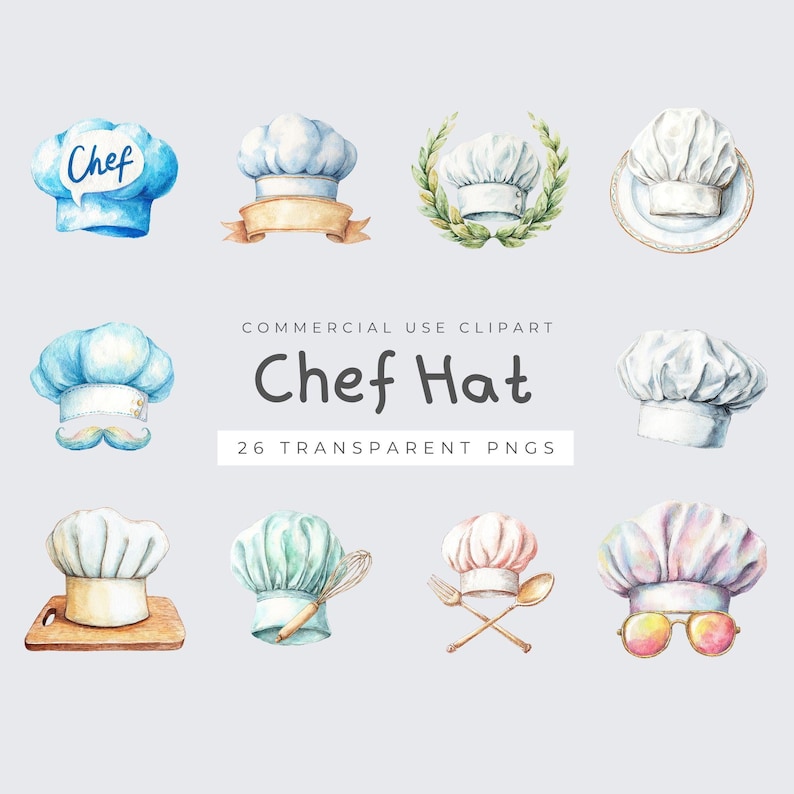 Chef Hat Clipart - Digital Download for Creative Craft Projects - Svg ...