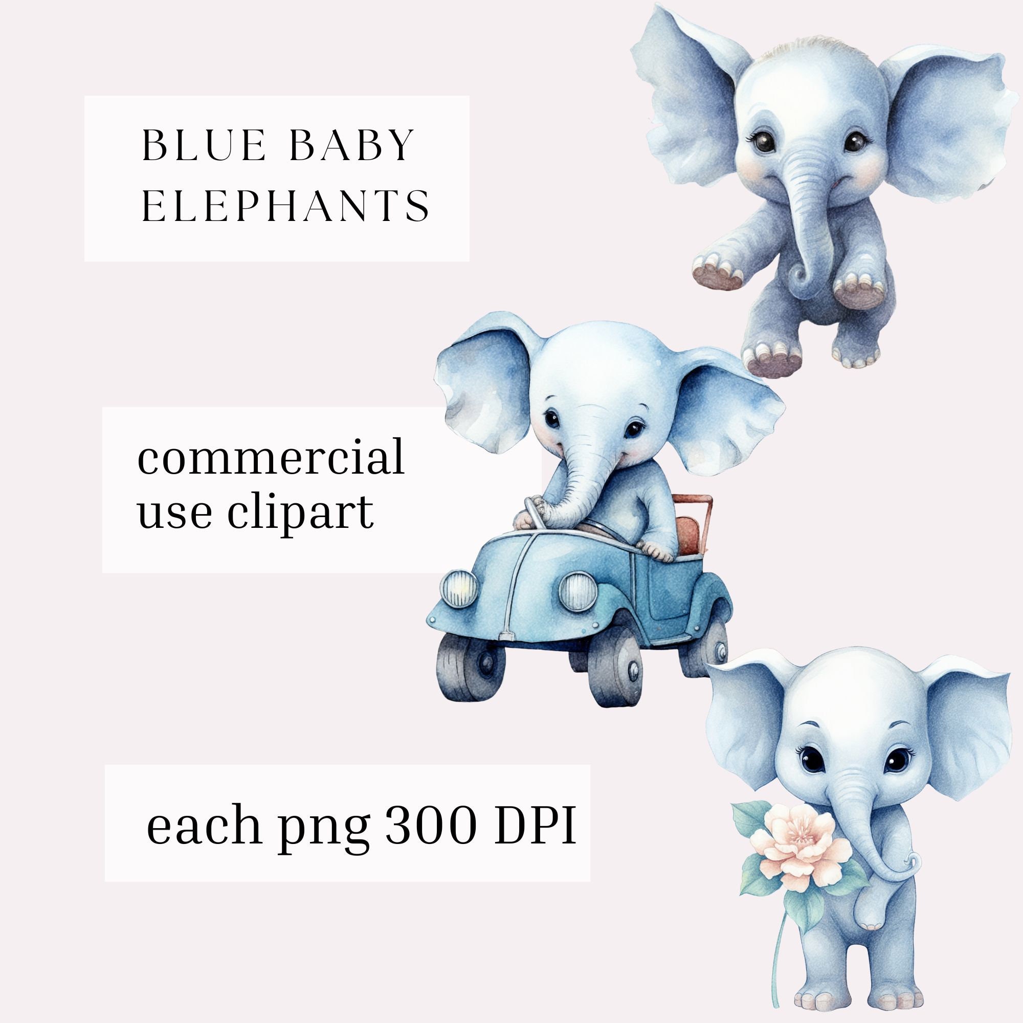 Baby Boy Elephant Clipart Baby Elephant Clipart Blue Baby Shower ...