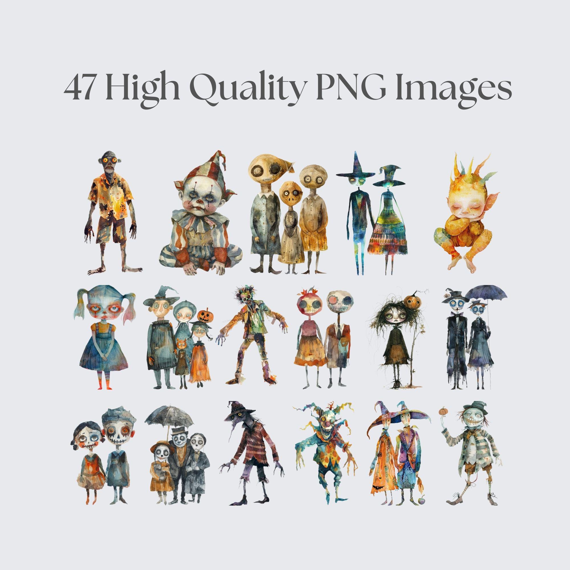 Peculiar People Clipart, People Set Clipart, Surreal Portraits, Quirky ...
