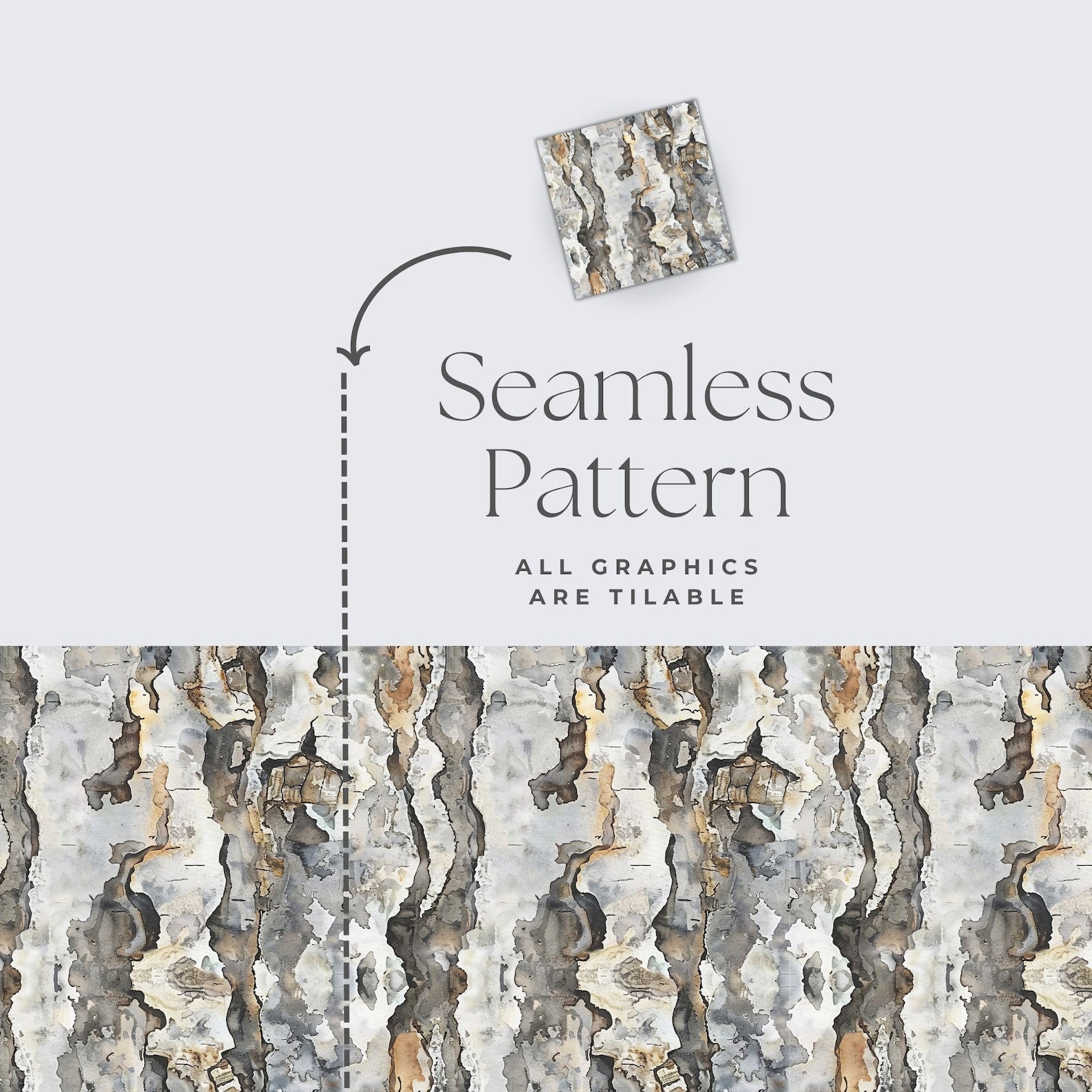 Seamless Tree Bark Digital Paper: Rustic Scrapbook Textures (JPG ...