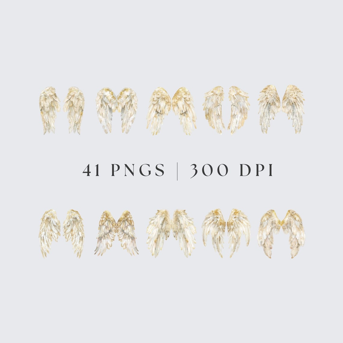 Gold Angel Wings Png, Watercolor Angel Wings Png, Wings Clip Art ...