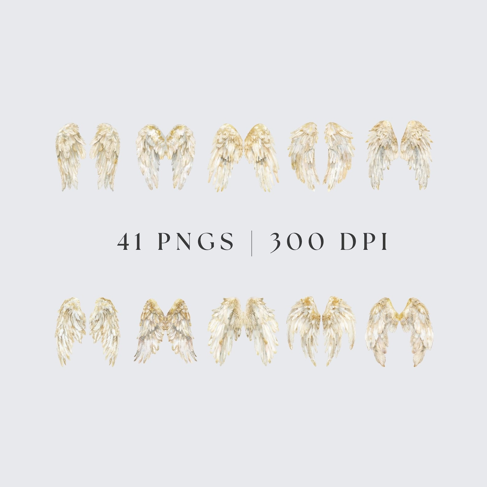 Gold Angel Wings Png, Watercolor Angel Wings Png, Wings Clip Art ...