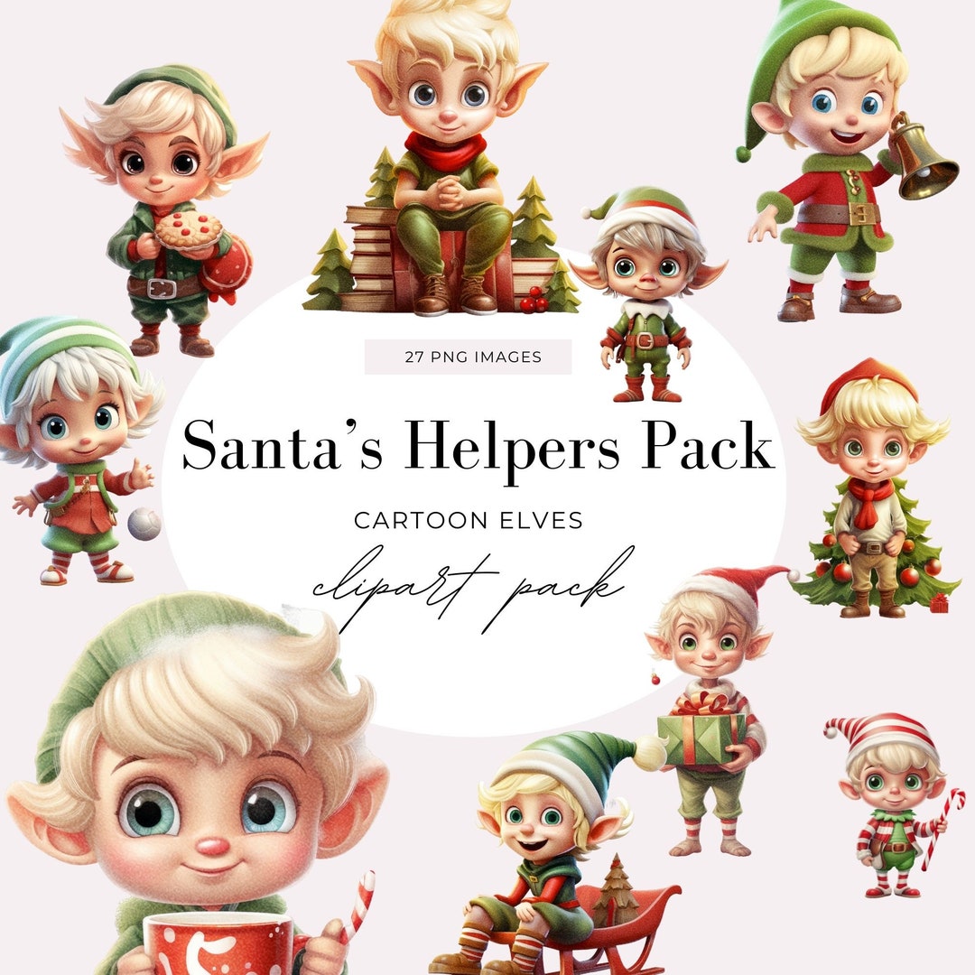 Christmas Elf Watercolor | Elves Clip Art | Christmas Tree | Holiday ...