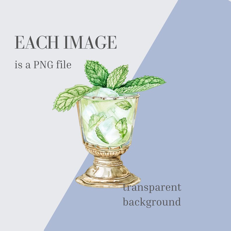 Watercolor Mint Julep Clipart, Kentucky Derby PNG (digital Download) - Etsy