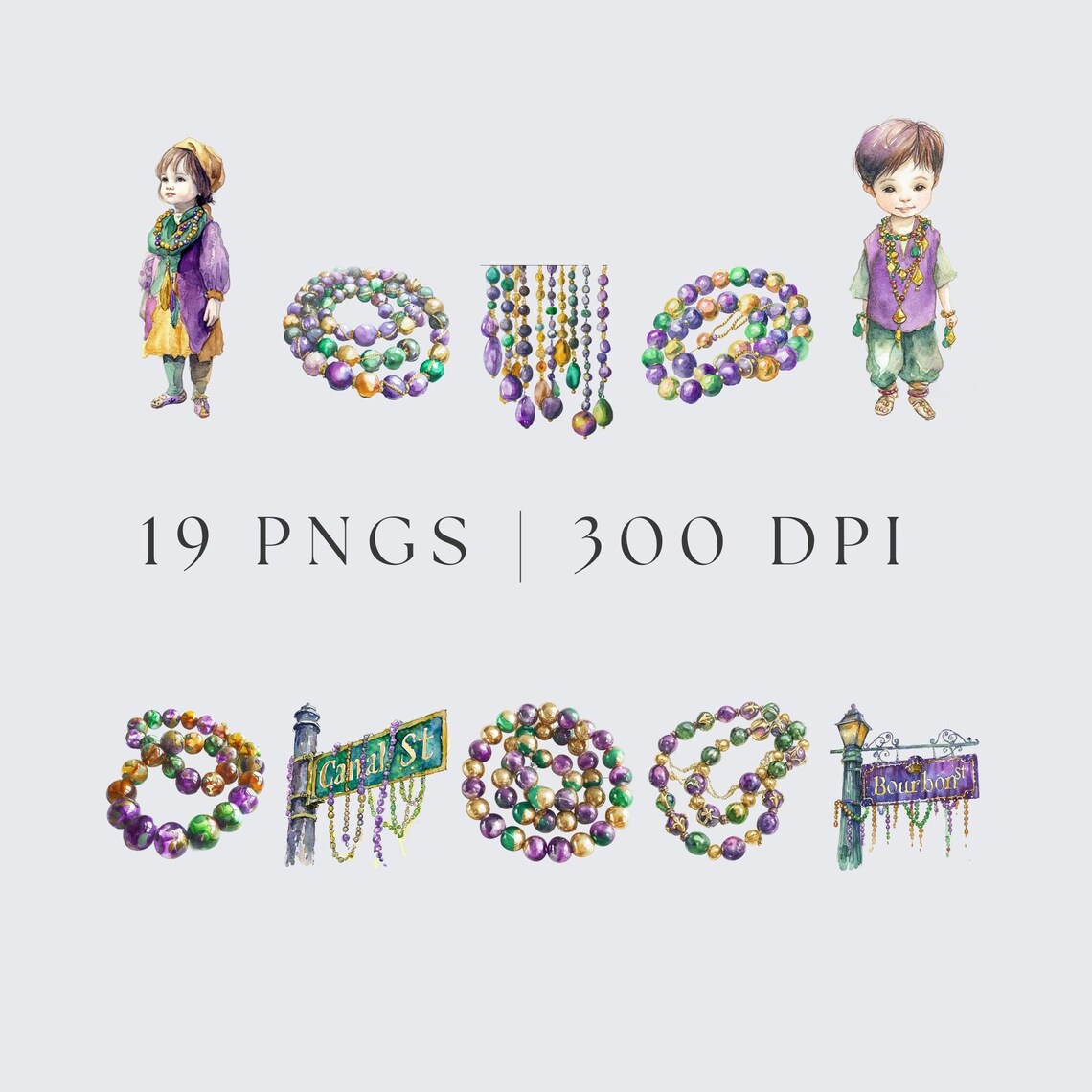 Mardi Gras Beads Clipart, Fleur De Lis, Happy Mardi Gras, Mardi Gras ...