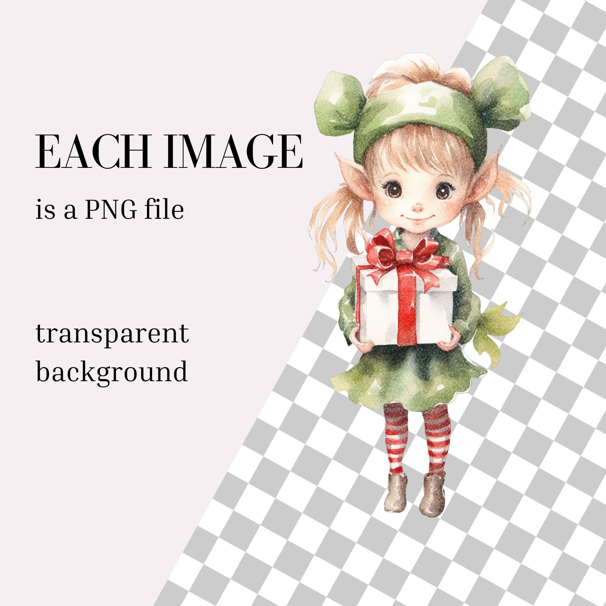 Cute Girl Elf Clipart | Christmas Clipart | Elf Png | Christmas Png ...