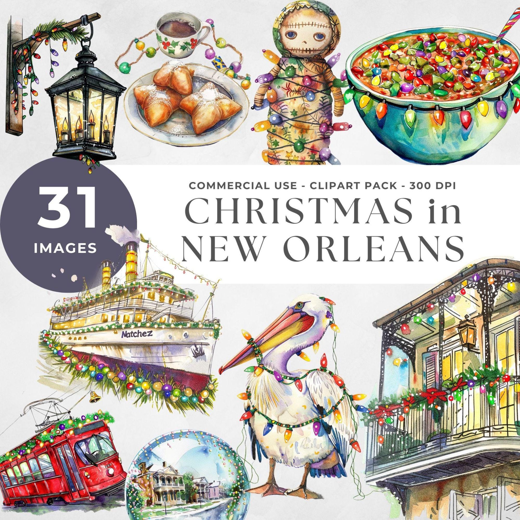 Cajun Christmas, New Orleans Christmas Png, Cajun Santa Clipart ...