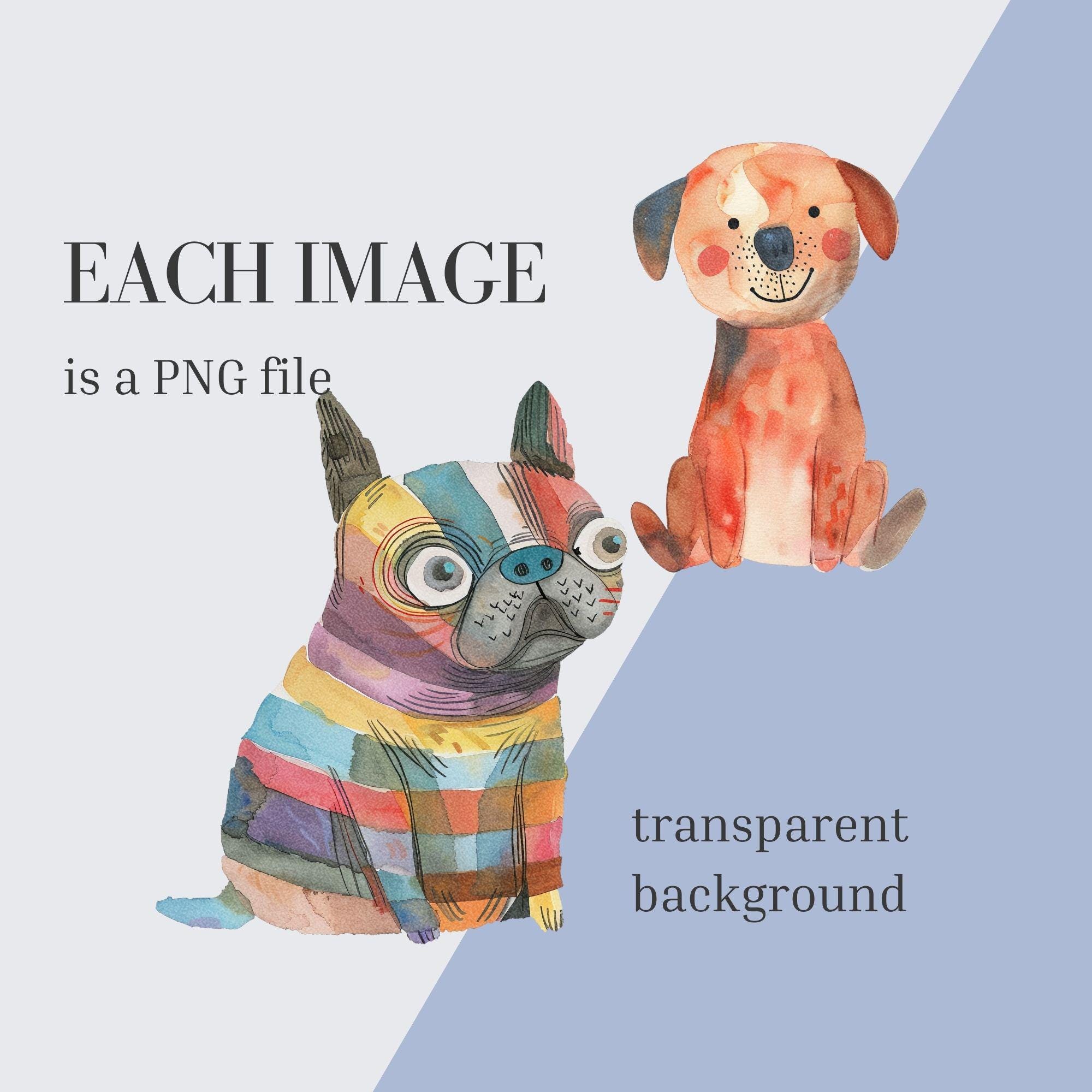 Quirky Dogs Clipart, Whimsical Dogs Clipart, Funny Dogs Bundle, Cute ...