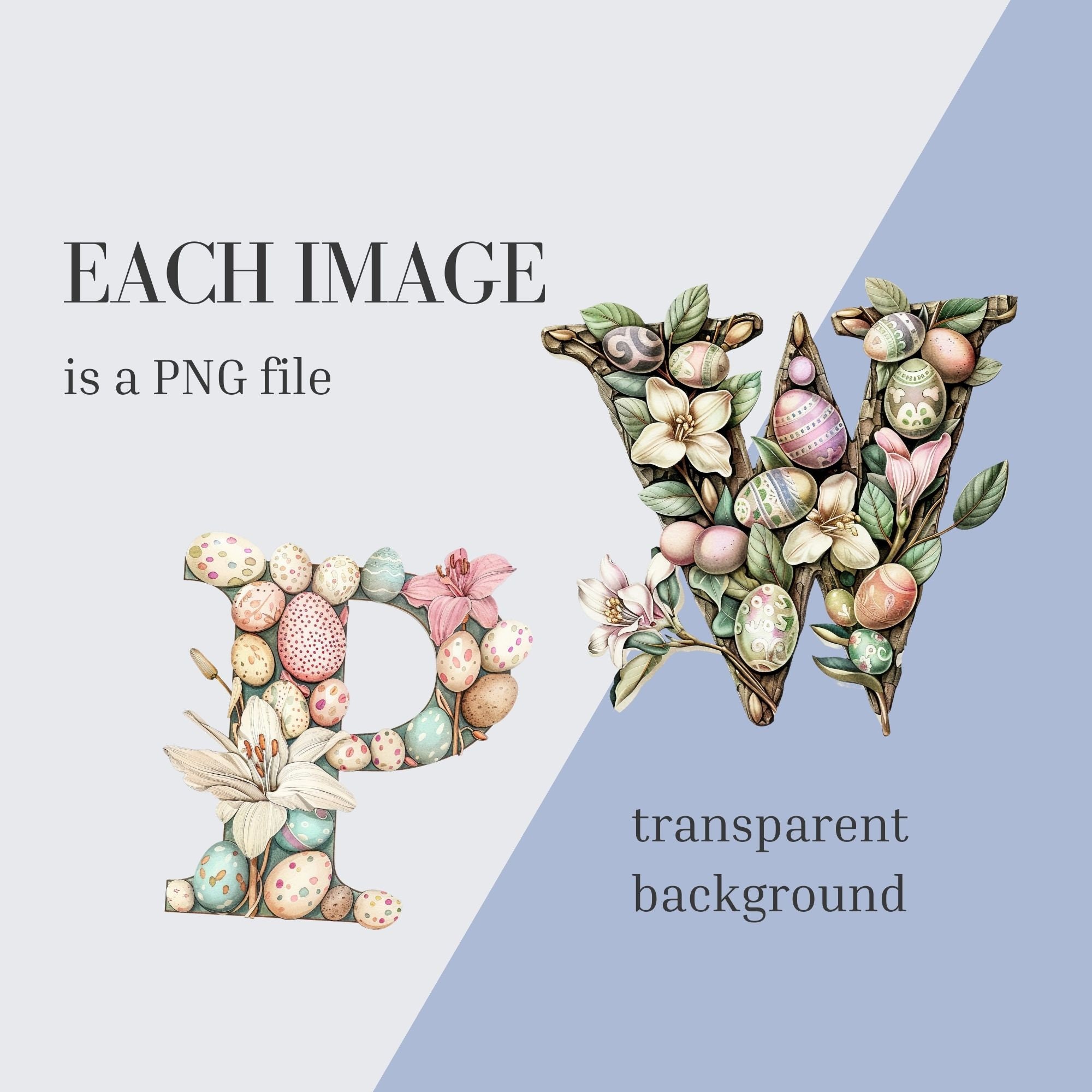 Easter Alphabet Clipart, Easter Clipart, Make Your Own Name, Easter ...