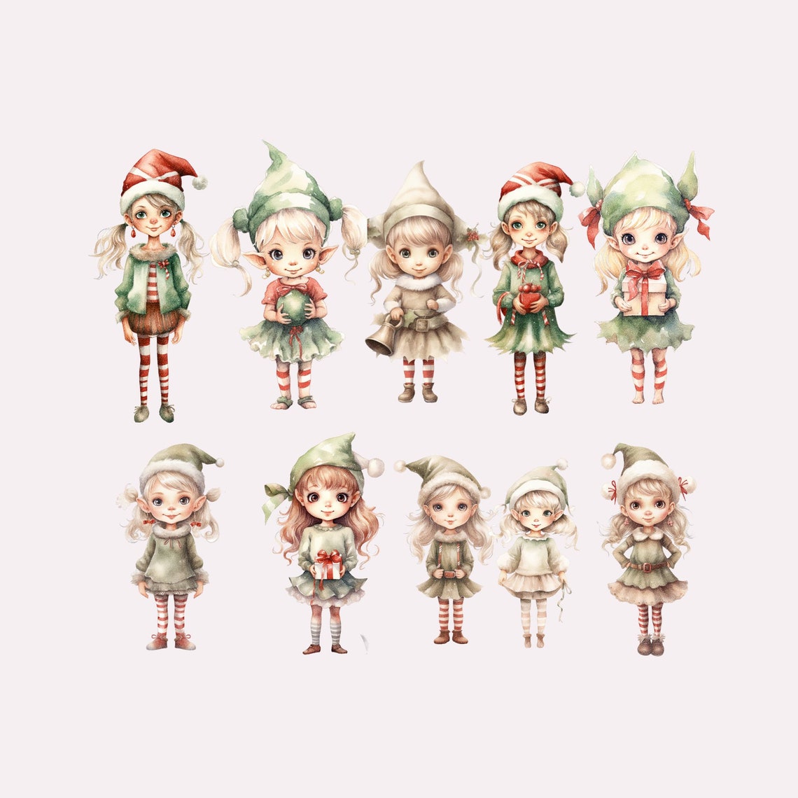 Cute Girl Elf Clipart | Christmas Clipart | Elf Png | Christmas Png ...
