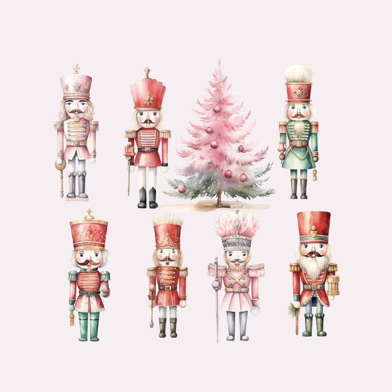 Festive Nutcracker Clipart Set | Christmas PNG Graphics (commercial Use ...