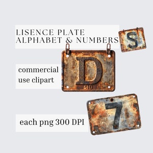 License Plate Alphabet Png, Alphabet Uppercase Numbers Png, Rusty Car ...