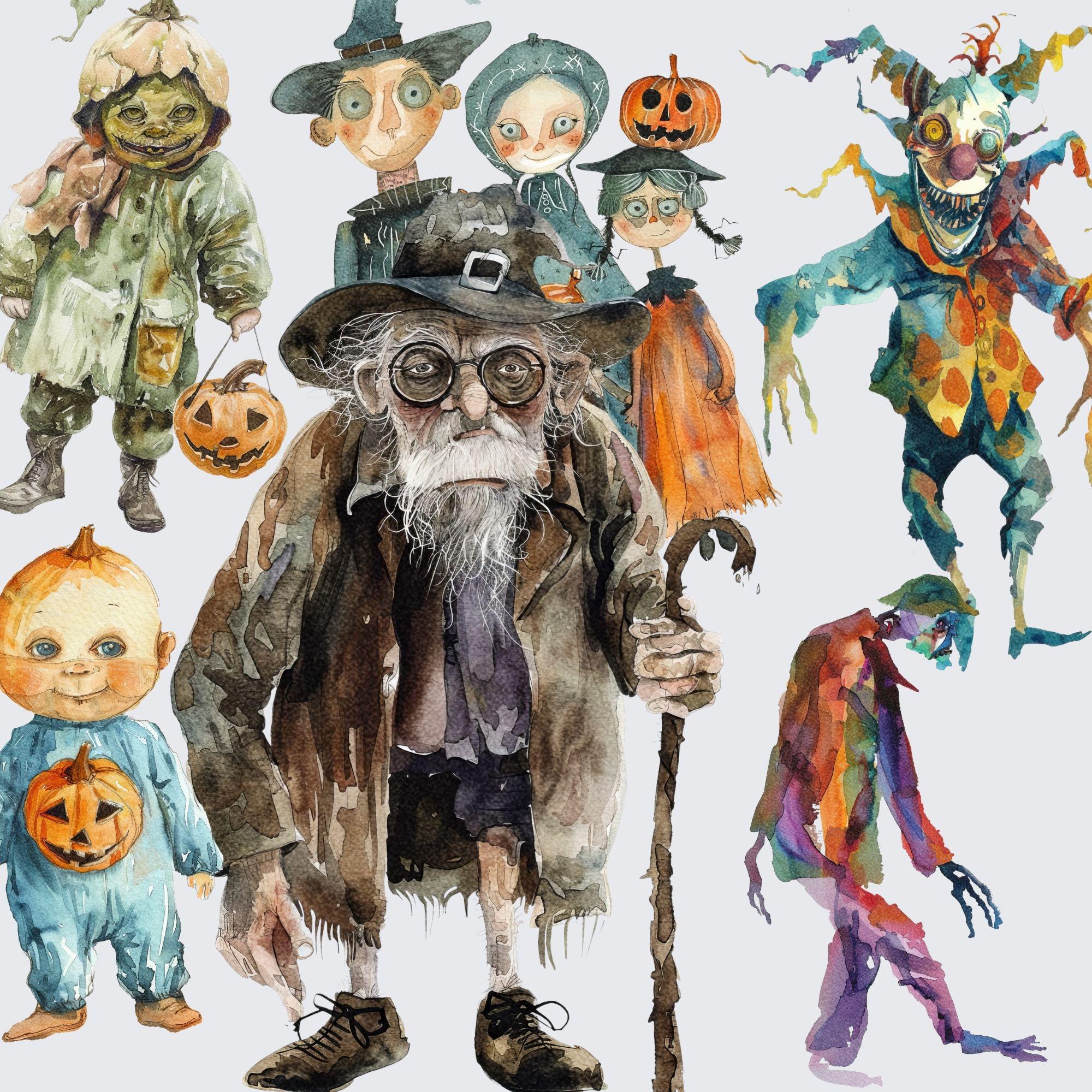 Peculiar People Clipart, People Set Clipart, Surreal Portraits, Quirky ...