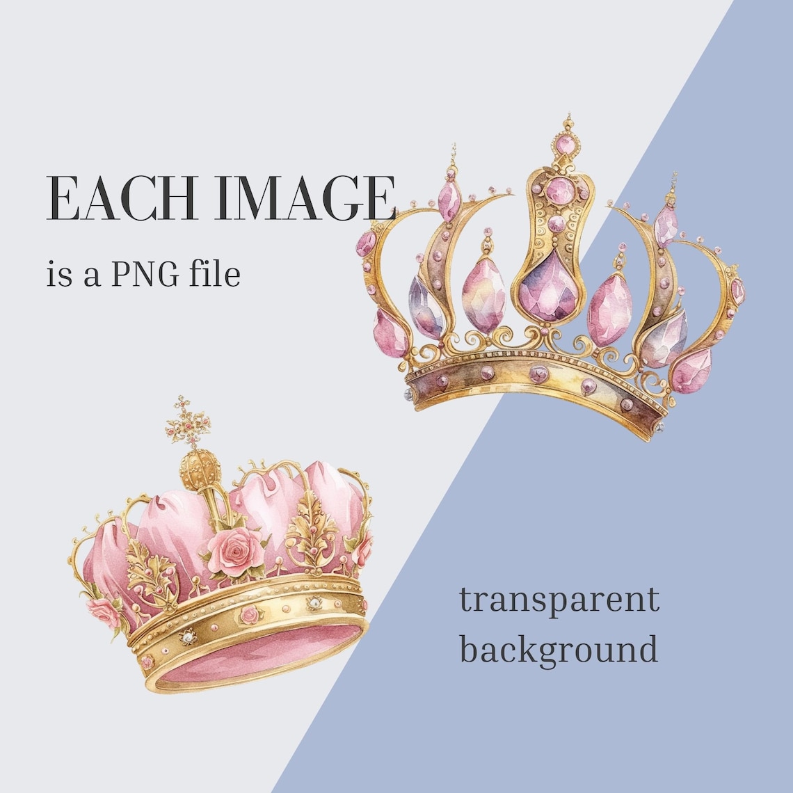 Gold Crown Clipart, Rose Gold Crown Clipart, Fantasy Cliparts, Crown ...