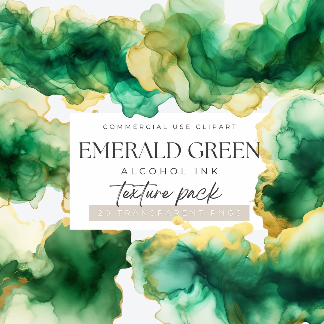Alcohol Ink Texture Clipart, Emerald Green Alcohol Ink Png, Abstract ...