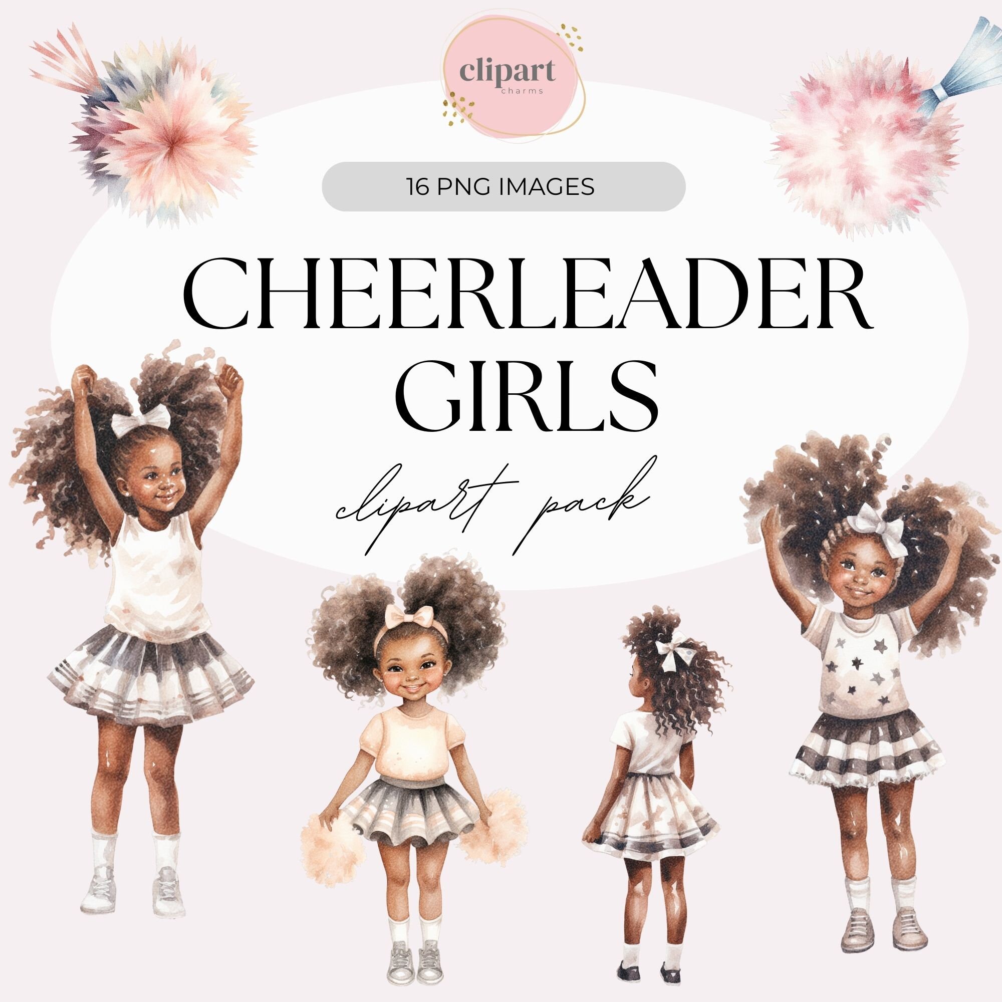 Black Girl Cheerleader Clipart | African American Cheerleaders | Girl ...
