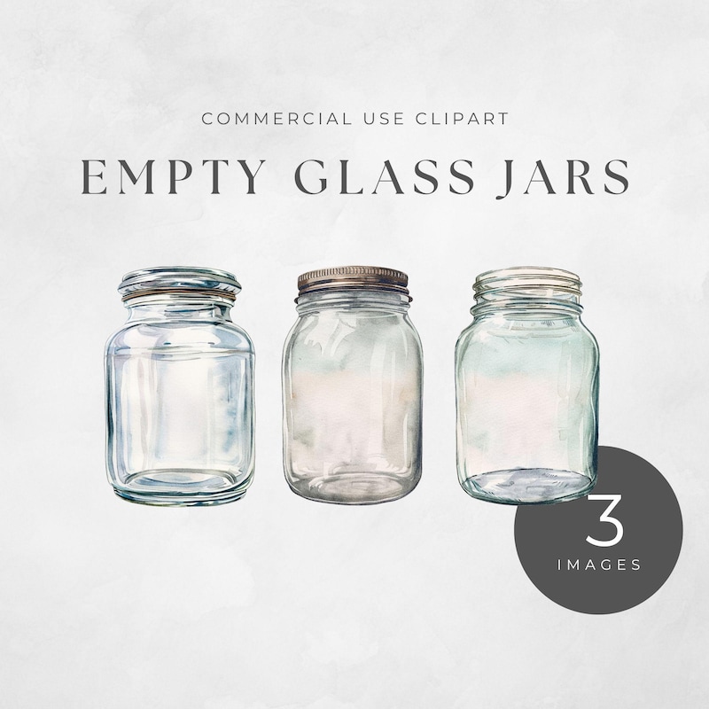 Clear Glass Jars Vintage - Etsy
