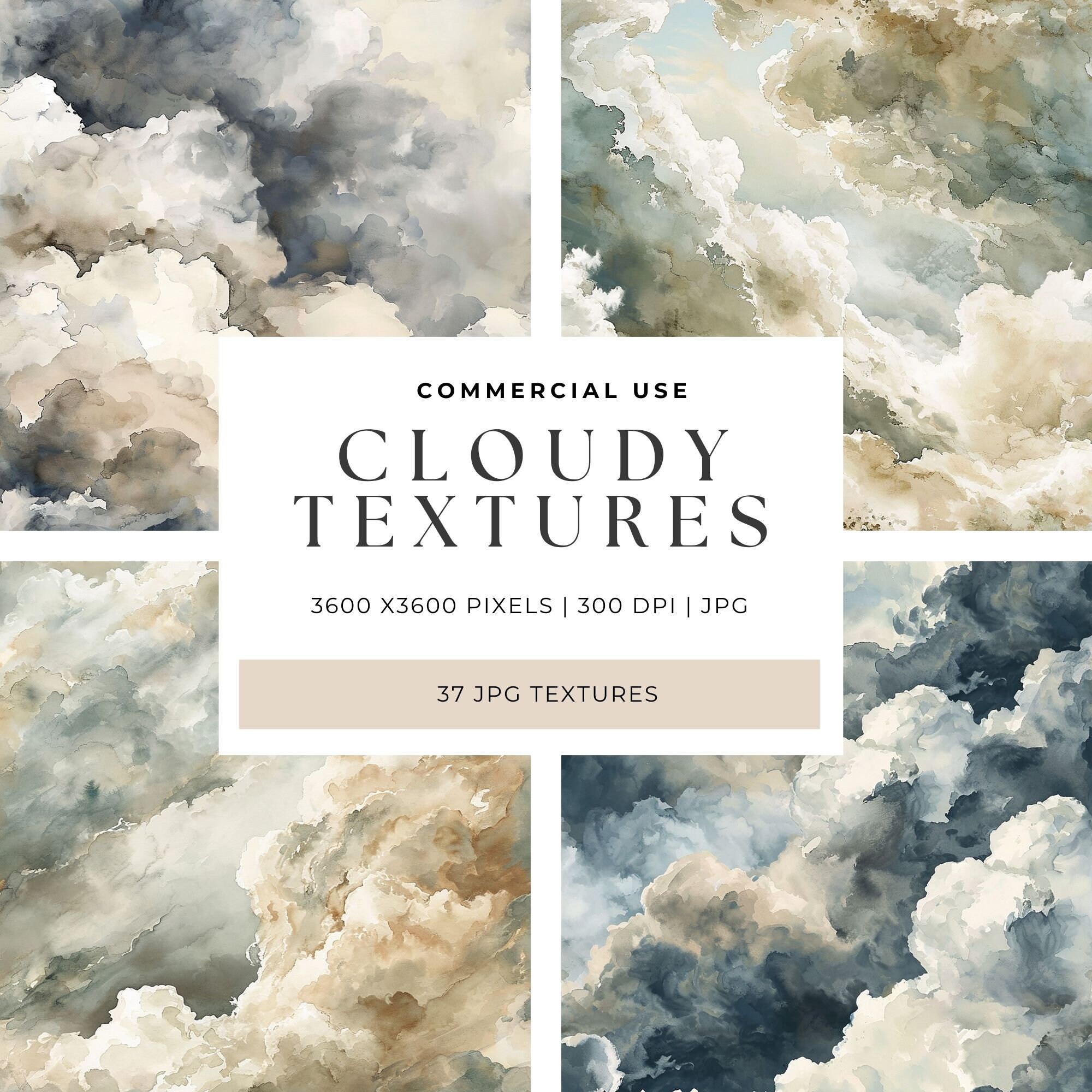 Cloudy Textures, Clouds Digital Paper, Cloudy Sky, Clouds Texture ...