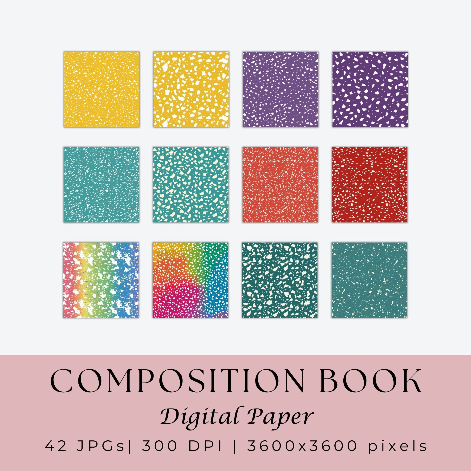 Composition Book Clip Art, Composition Book Cover Pattern, Composition ...