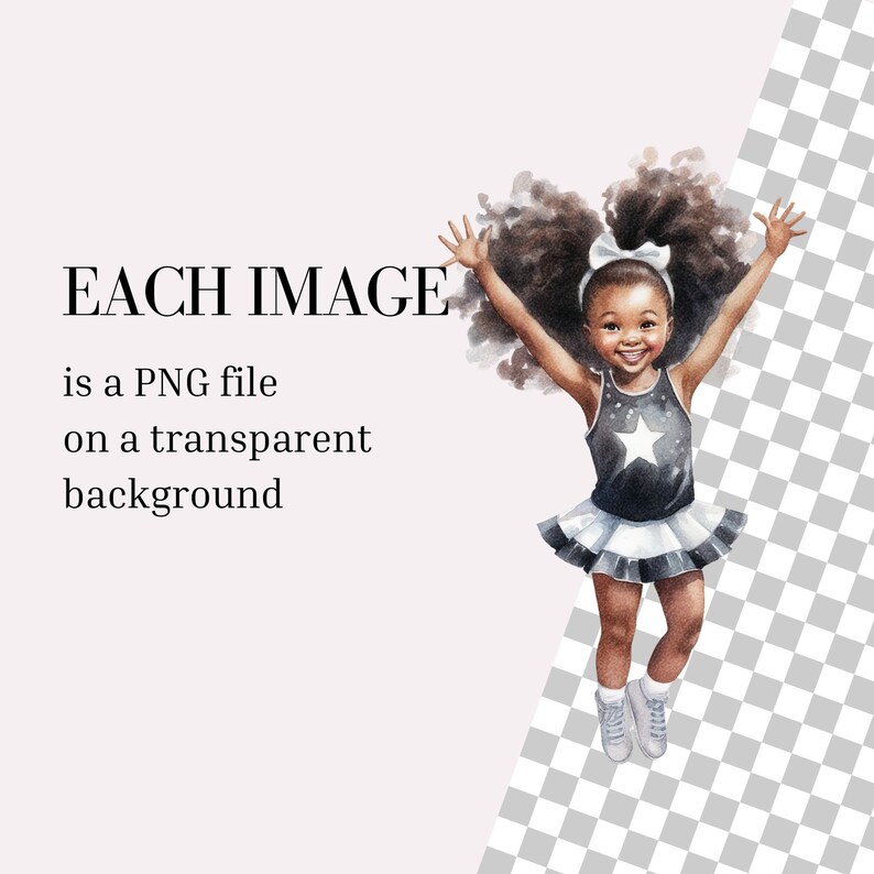 Black Girl Cheerleader Clipart | African American Cheerleaders | Girl ...