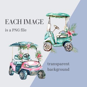 Christmas Golf Cart PNG, Christmas Golf Cart Clipart, Watercolor Christmas Golf Cart Clipart ...