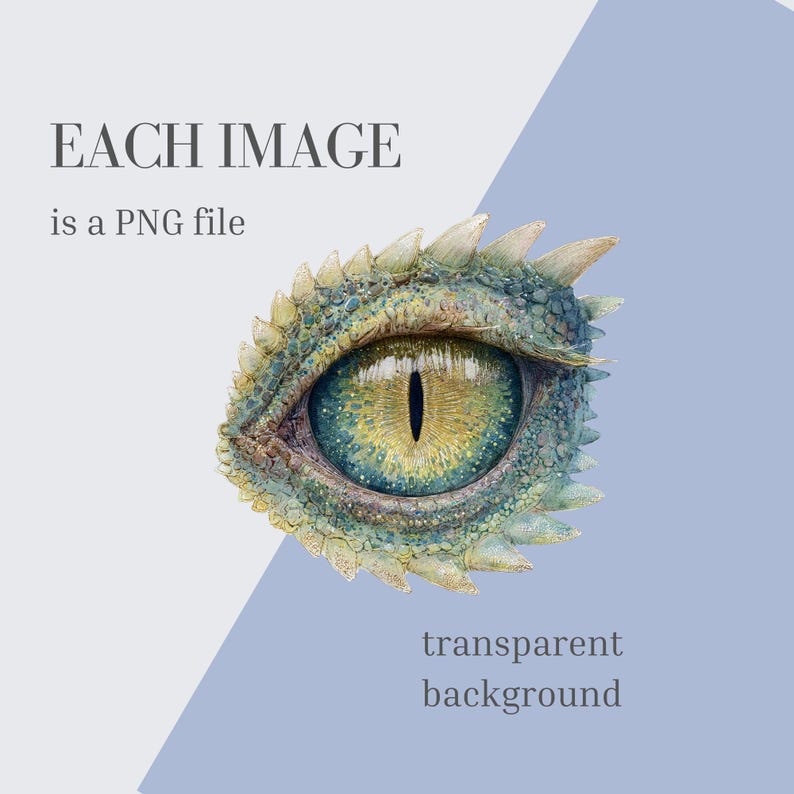 Dragon Eyes Clipart, High Quality Digital Download, Fantasy PNG ...