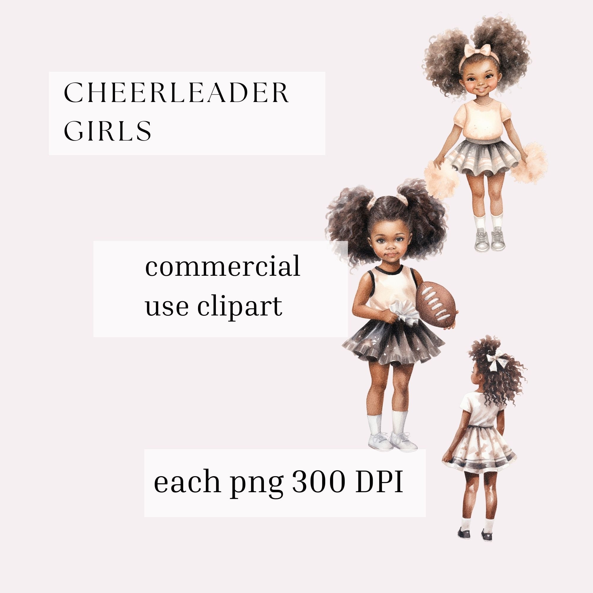 Black Girl Cheerleader Clipart | African American Cheerleaders | Girl ...