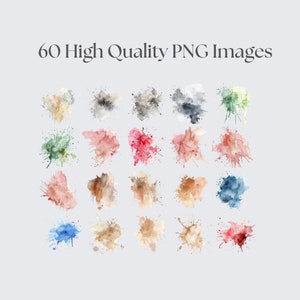 Pastel Watercolor Alcohol Ink Splash Clipart, Neutral Watercolor Splash ...