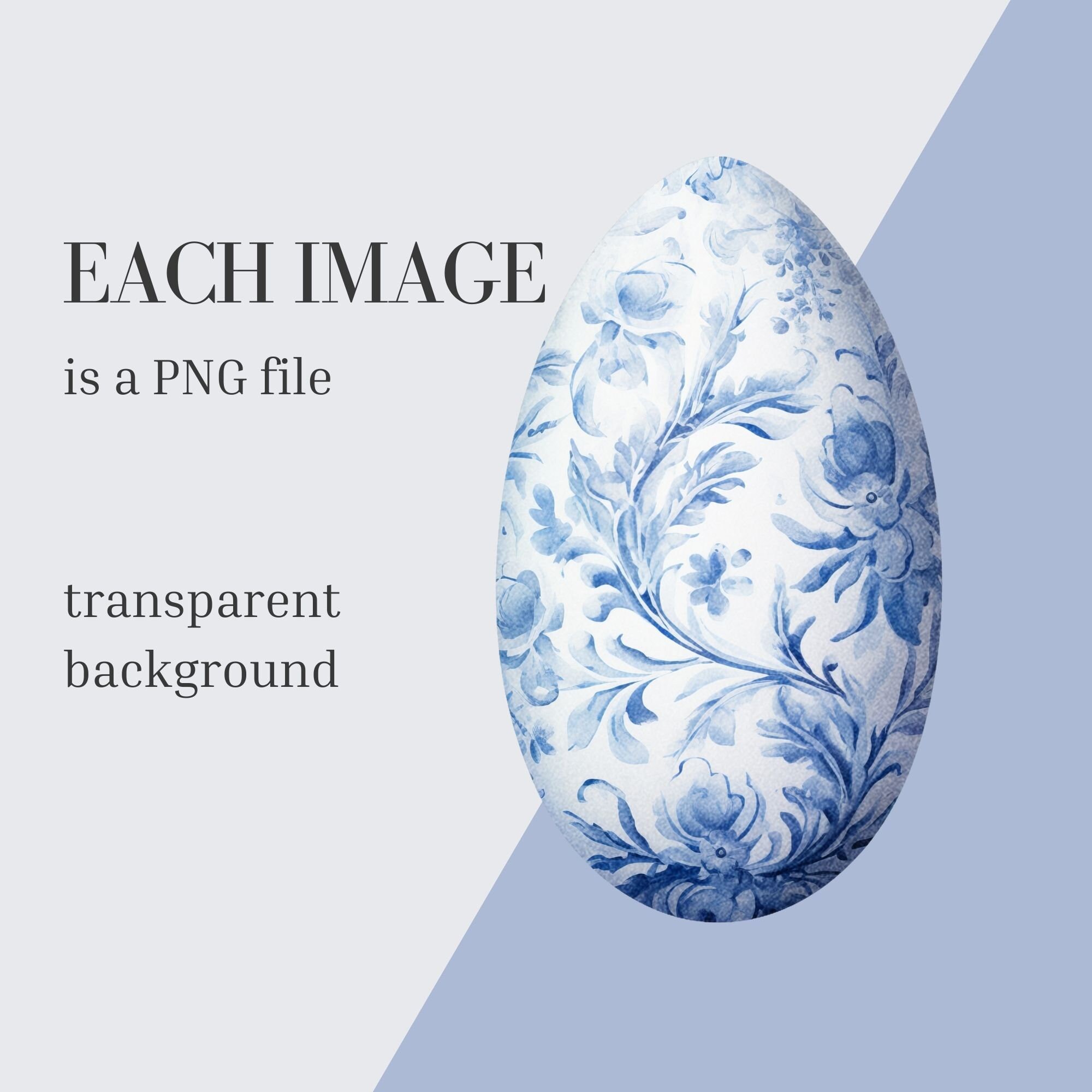 Blue Easter Egg Clipart, Toile Clipart, Pastel Easter Eggs Clipart ...