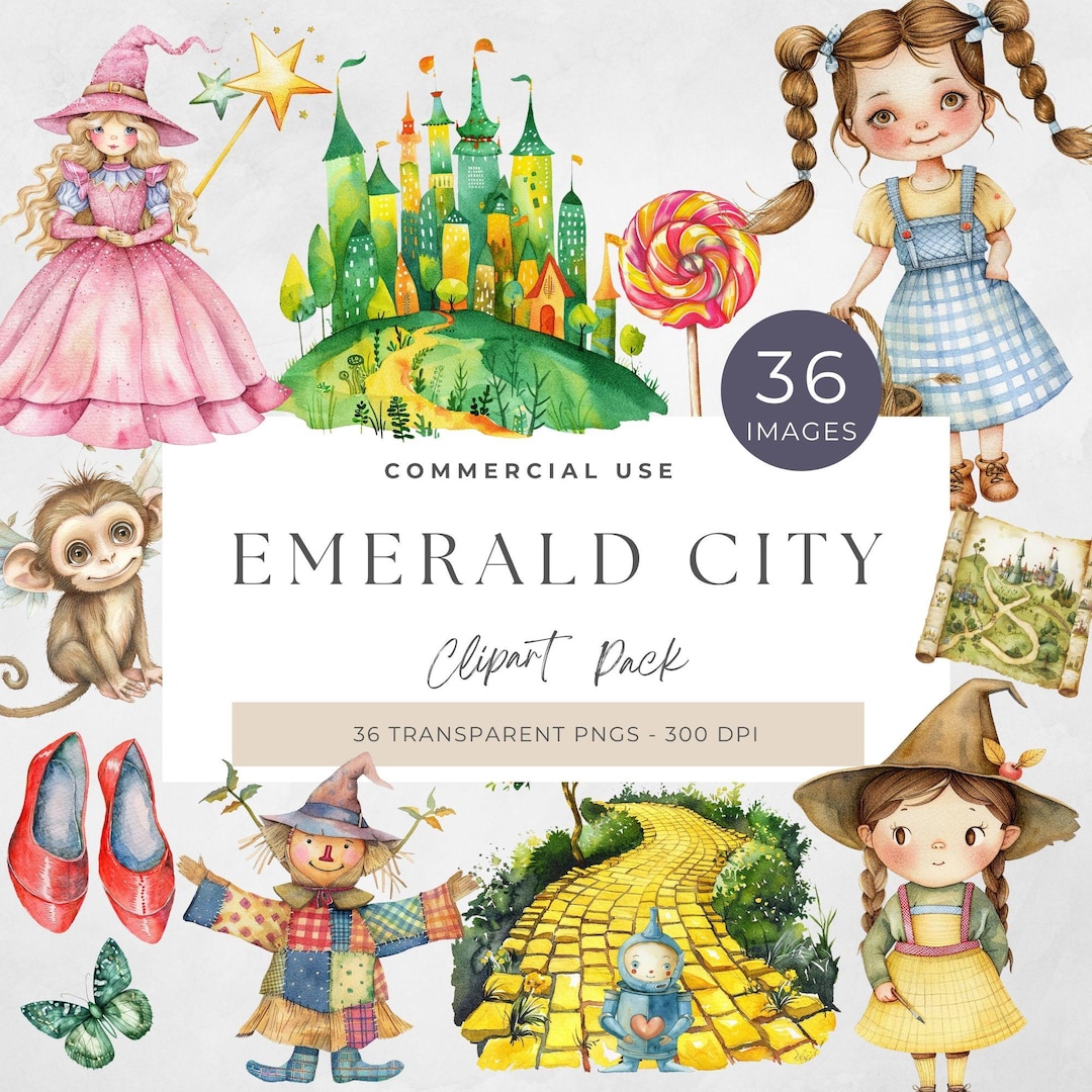 Emerald City Clipart, Wizard of Oz Digital Download, Fairy Tale ...