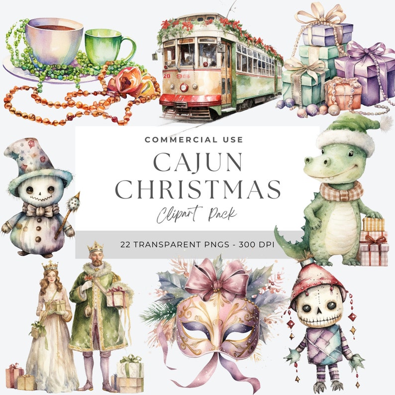 Cajun Christmas Clipart | Digital Download | Cajun Christmas Png ...