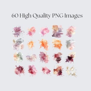 Pastel Watercolor Alcohol Ink Splash Clipart, Neutral Watercolor Splash ...