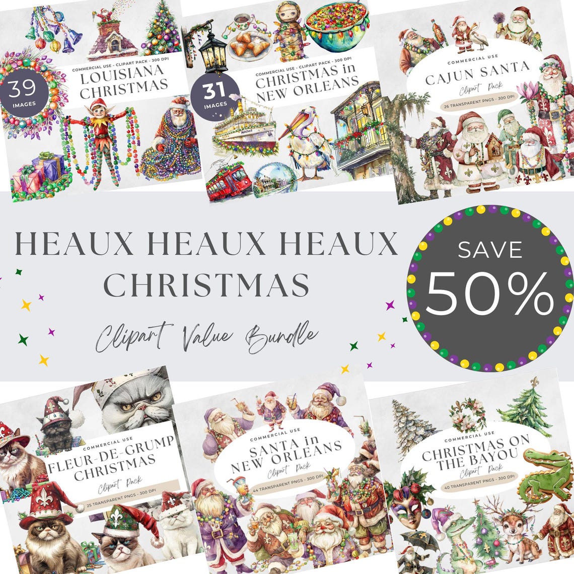 Louisiana Christmas Png, Cajun Christmas PNG, Merry Christmas Y'all ...