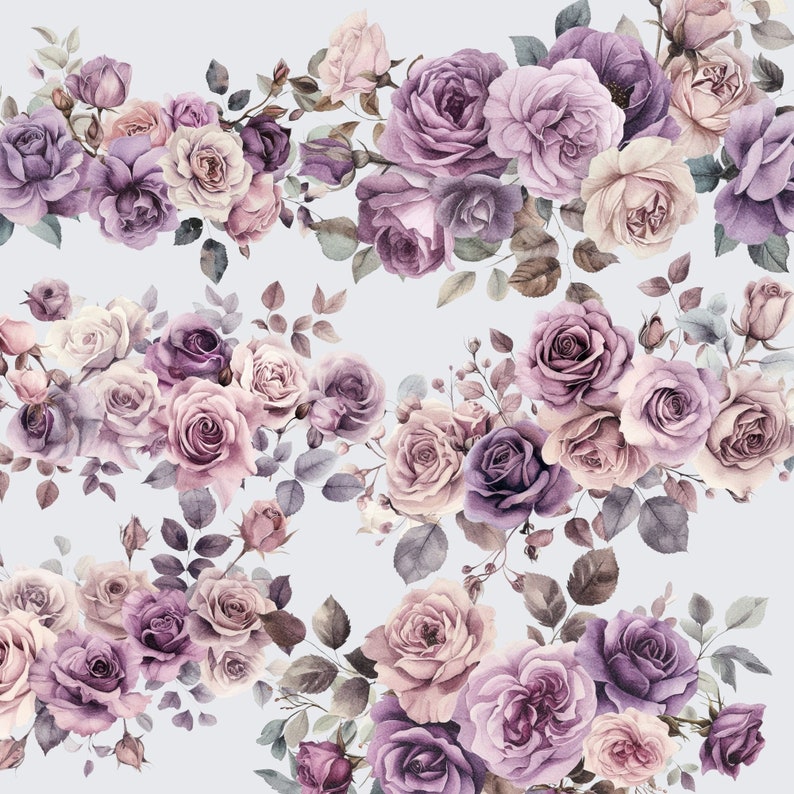 Lavender Rose Clipart, Transparent PNG, Lavender Roses PNG, Purple ...