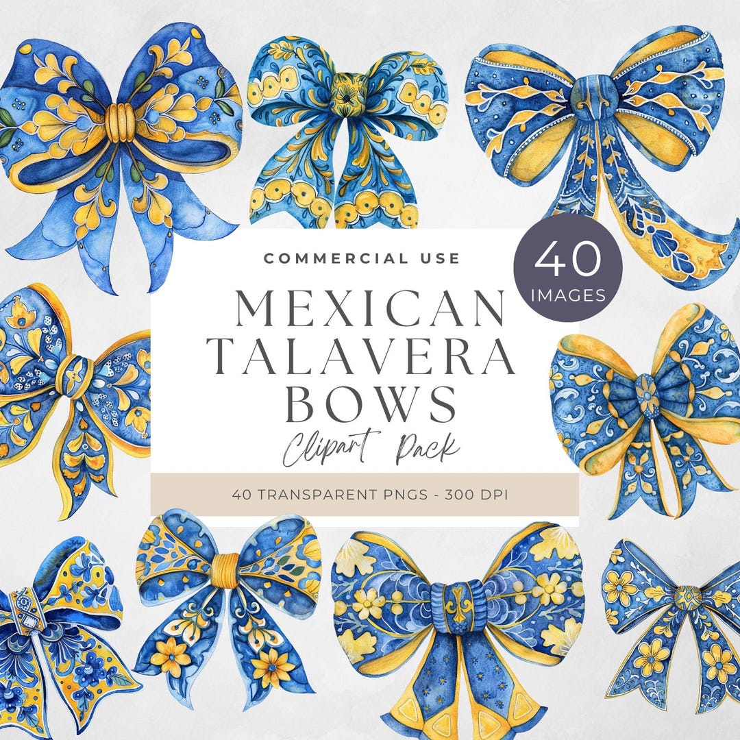 Mexican Bow PNG, Cinco De Mayo Sublimation Design, Mexican Talavera ...