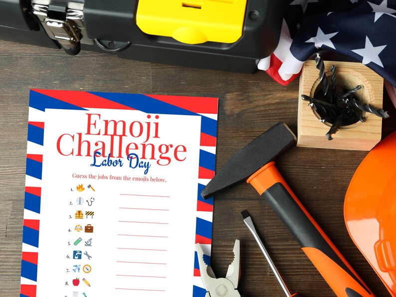 Labor Day Printable Party Games Bundle, Trivia, Matching Games, Emoji ...