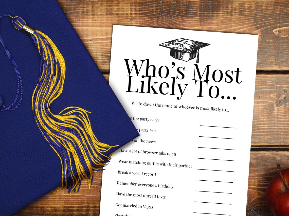 Graduation Printable Party Games Bundle, Trivia, Matching Games, Bingo ...