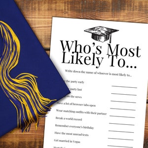 Graduation Printable Party Games Bundle, Trivia, Matching Games, Bingo ...