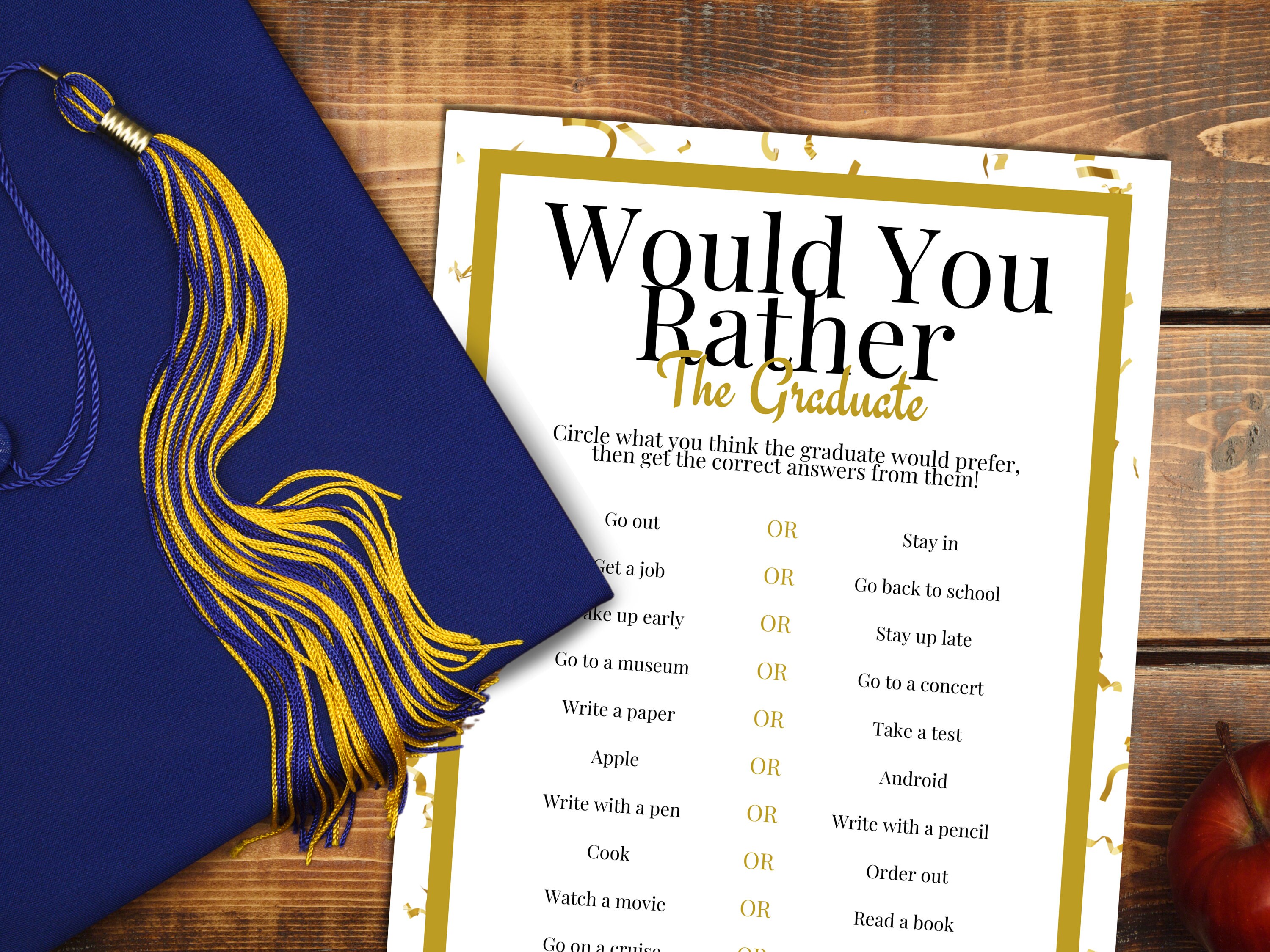 Graduation Printable Party Games Bundle, Trivia, Matching Games, Bingo ...