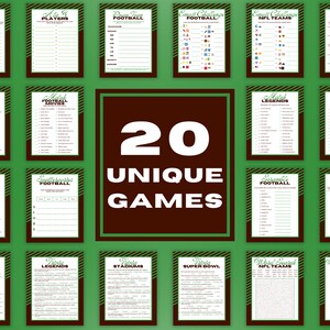 NFL Printable Party Games Bundle, Football Trivia, NFL Team Word Search ...
