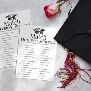Graduation Printable Party Games Bundle, Trivia, Matching Games, Bingo ...