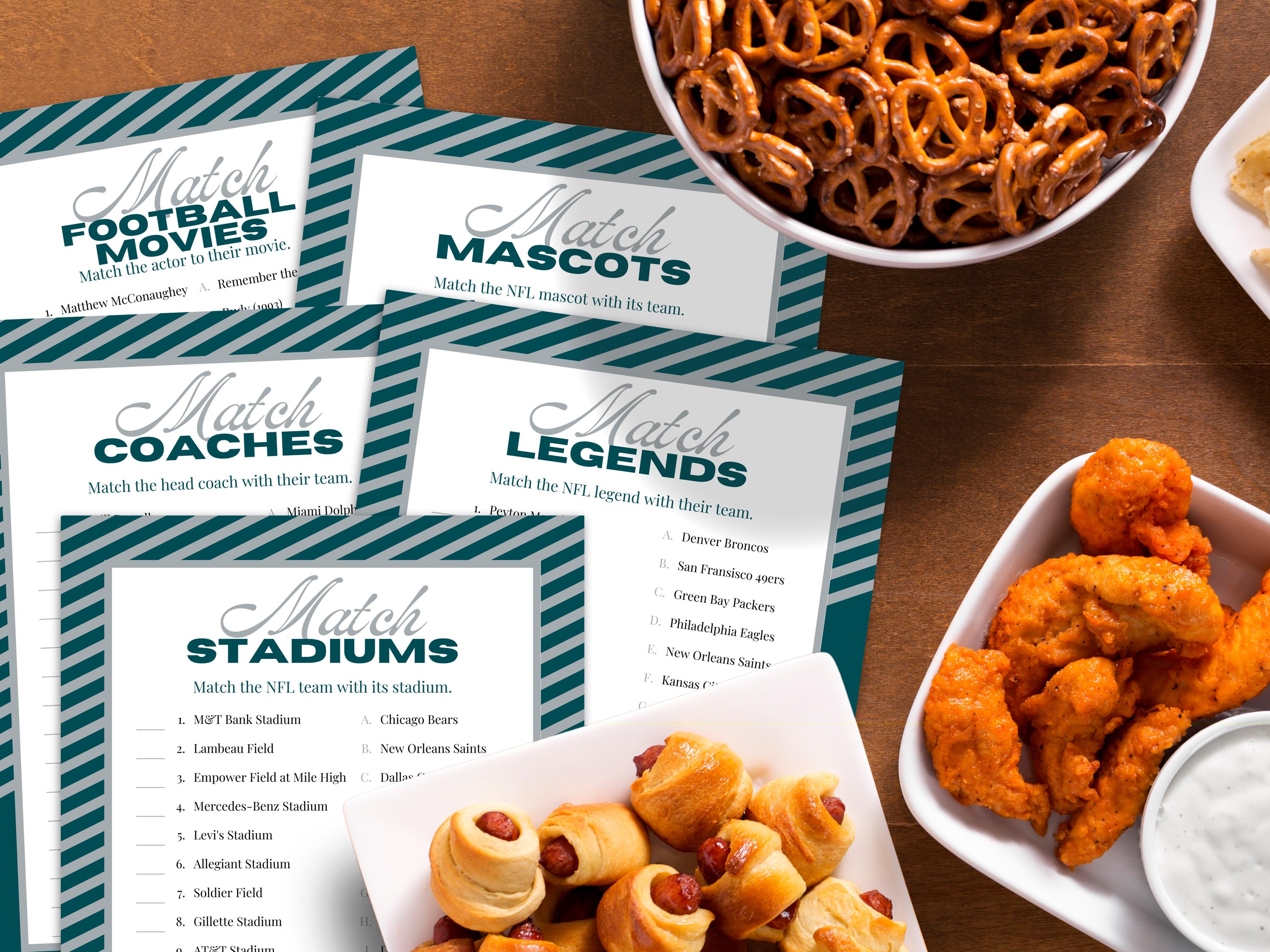 Eagles Printable Party Games Bundle, Football Trivia, NFL Team Word ...