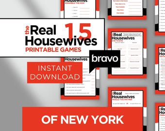 The Real Housewives of New York Printable Party Games Bundle, RHONY ...